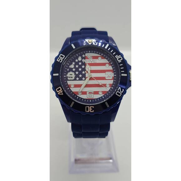 rave | Accessories | Rave Patriot American Flag Watch Rv155 Flag On ...